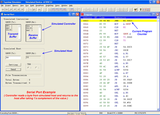 Topview 8031 Simulator - Special Features.